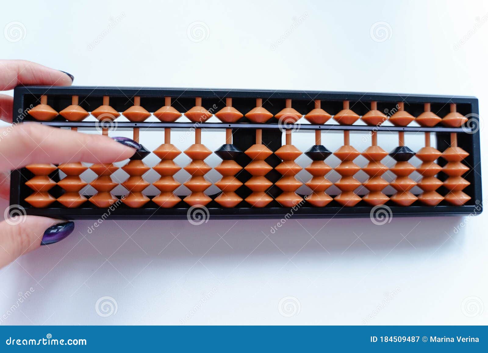 Abacus for Mental Mathematics on a White Background Stock Image - Image ...