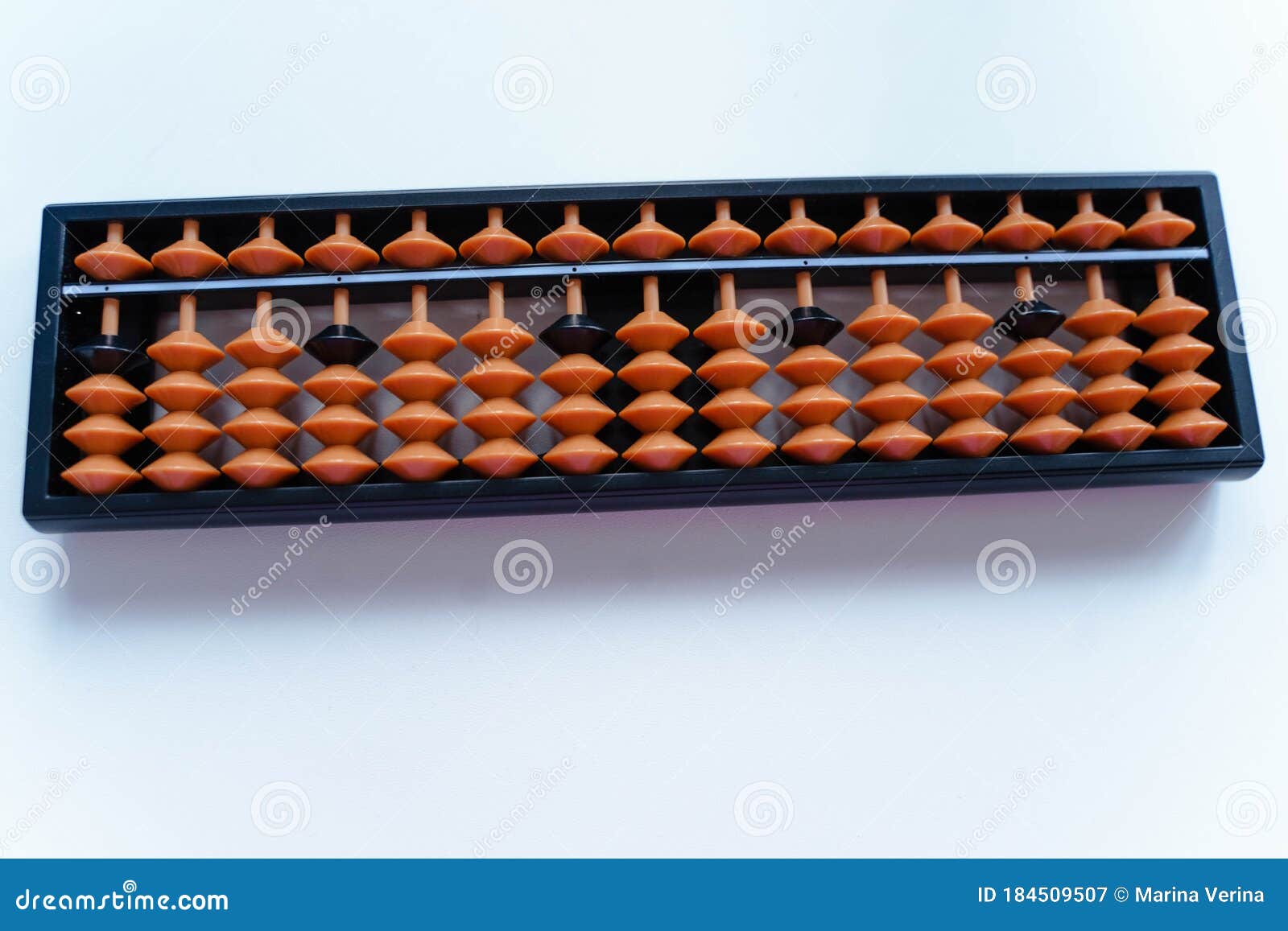 Abacus for Mental Mathematics on a White Background Stock Image - Image ...