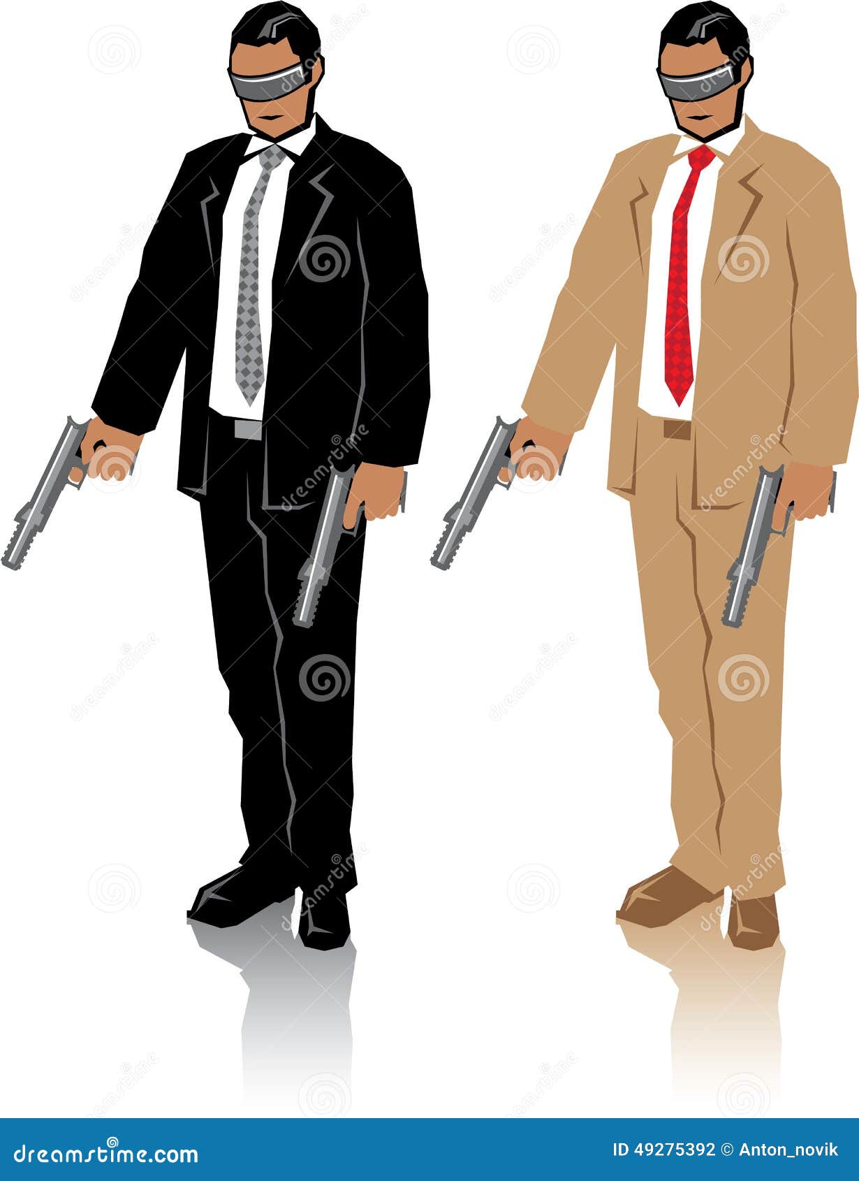 Special Agent Characters Set Vector Illustration | CartoonDealer.com ...