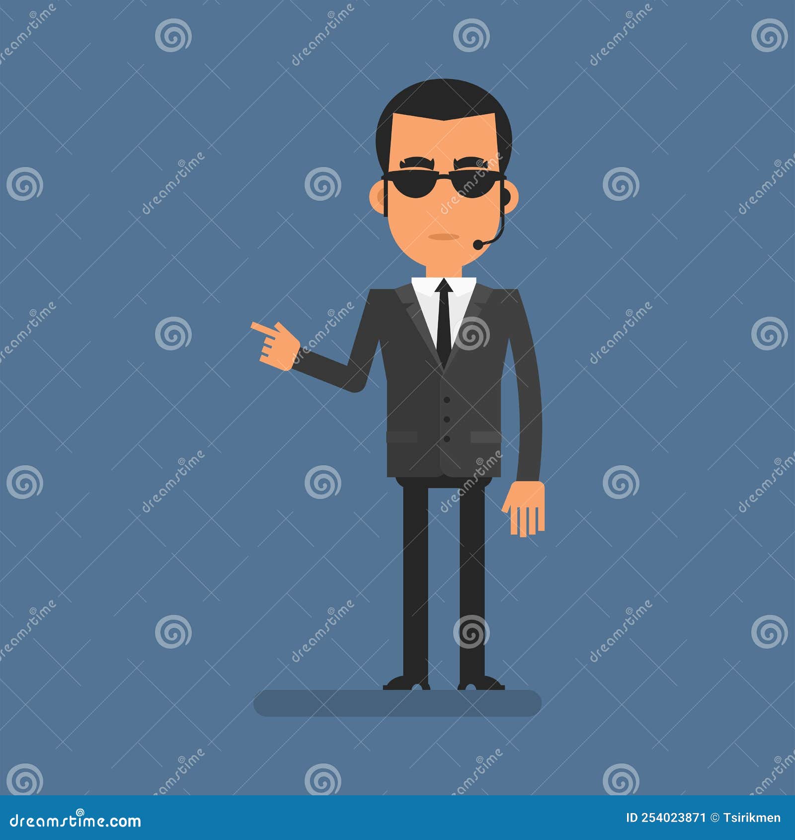 Special Agent Pointing Finger at Stock Vector - Illustration of ...
