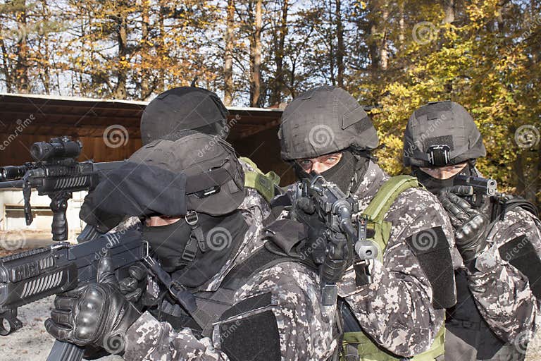 Special Anti-terrorist Squad Stock Photo - Image of bullets, action ...