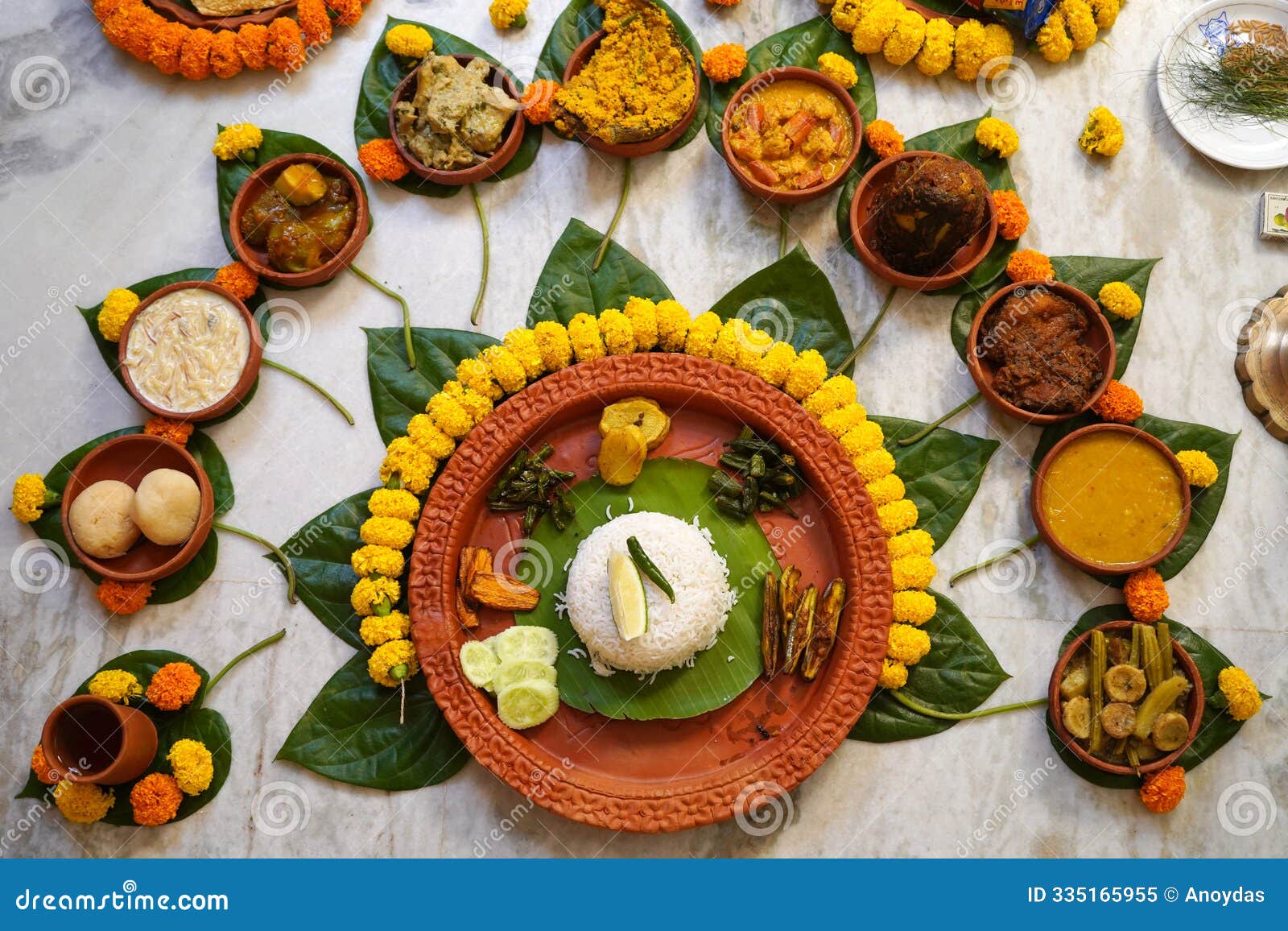 Bengali Food Thali In Kolkata. Bengali Thali For Puja And Pailaboishakh ...