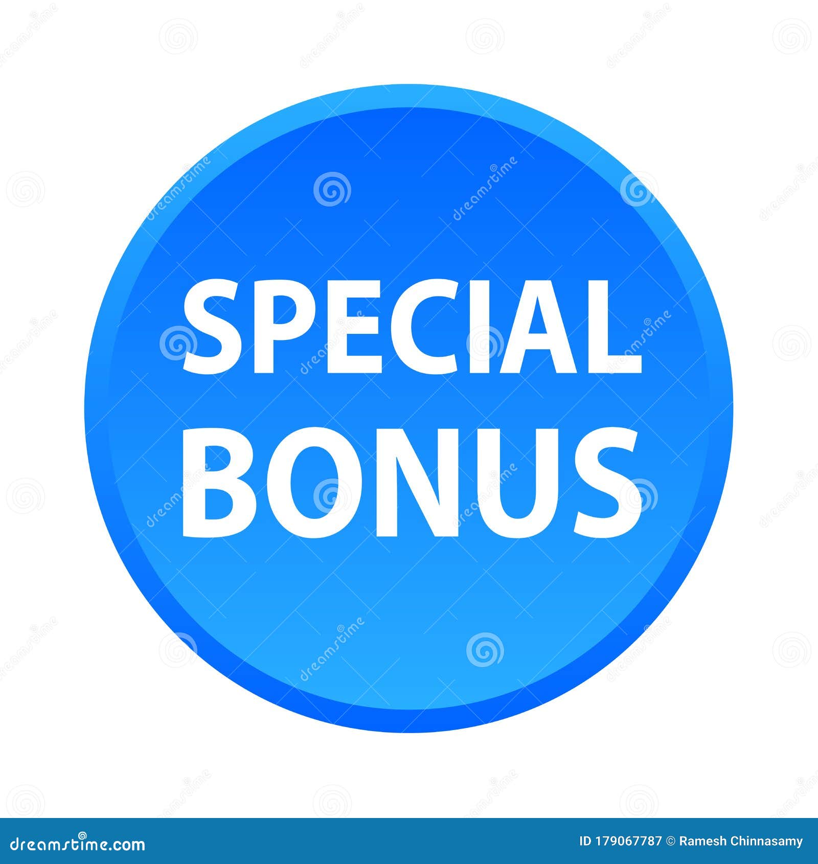 Special bonus button stock vector. Illustration of account - 179067787