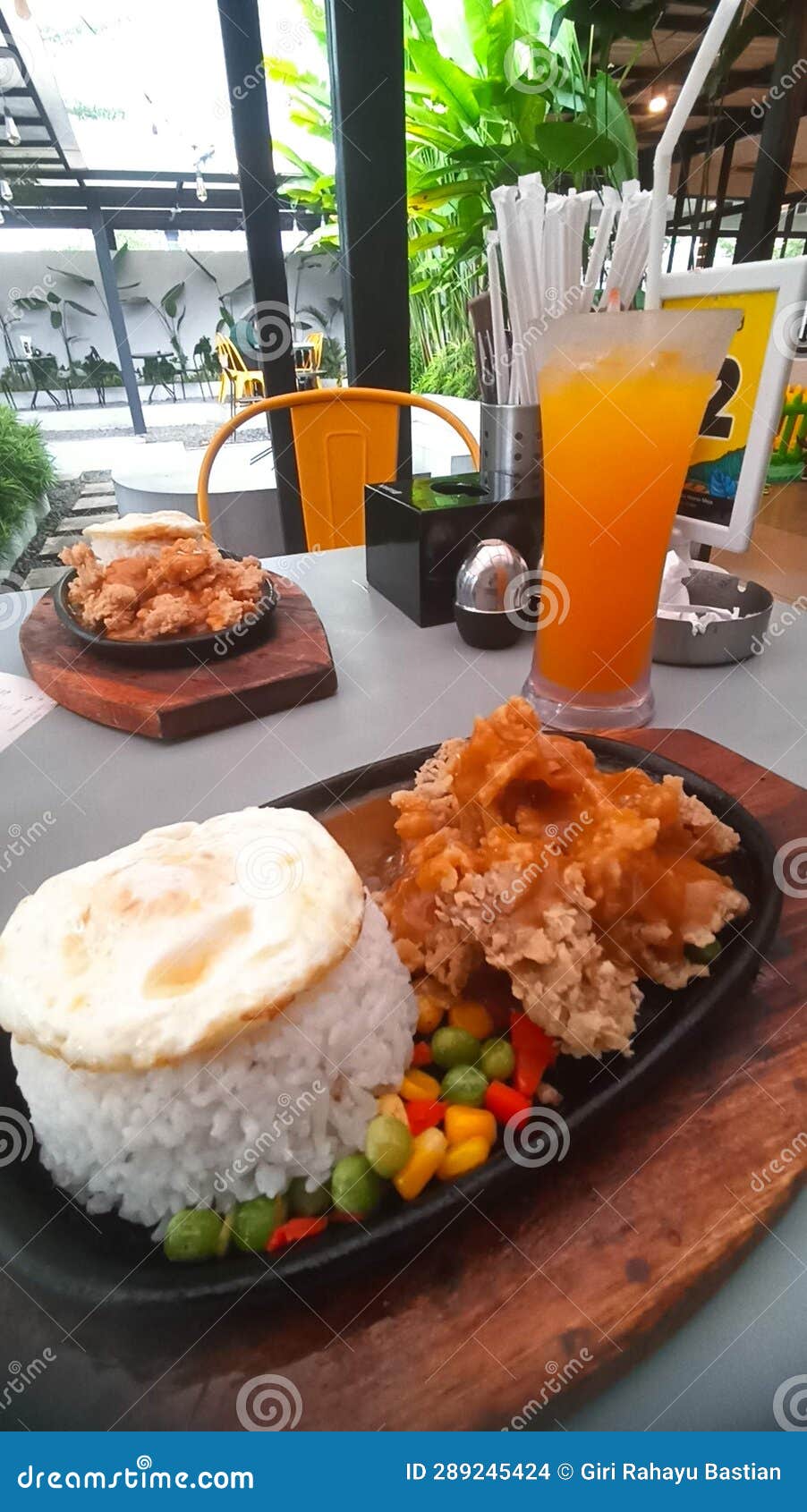 Special Breakfast with the Best Fried Chicken in Asia Stock Photo ...