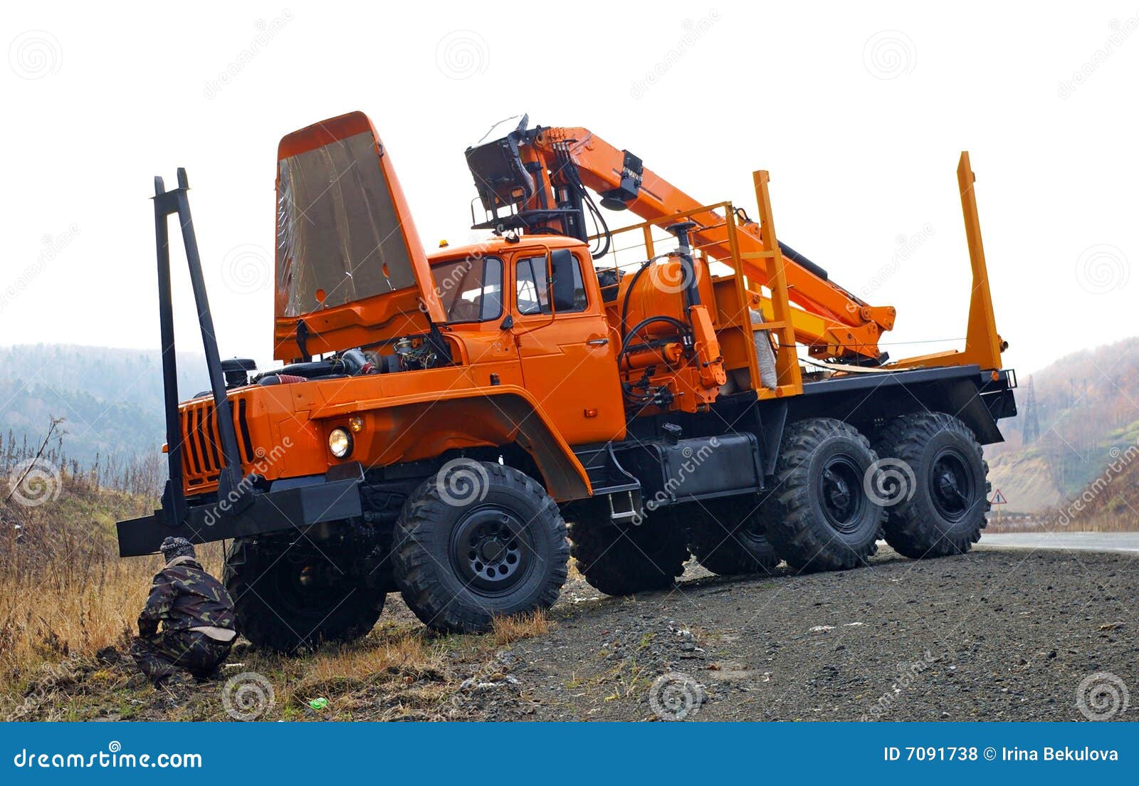 Special car conked. stock photo. Image of road, conked - 7091738