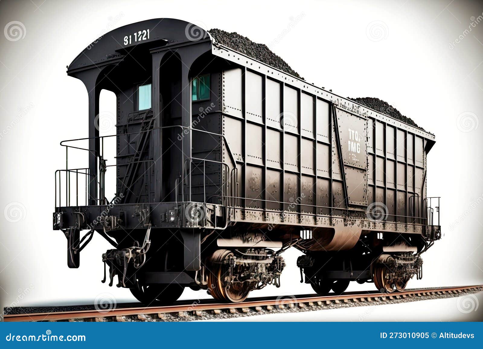 Special Cargo Train for Transportation of Coal in Open Wagons Stock ...