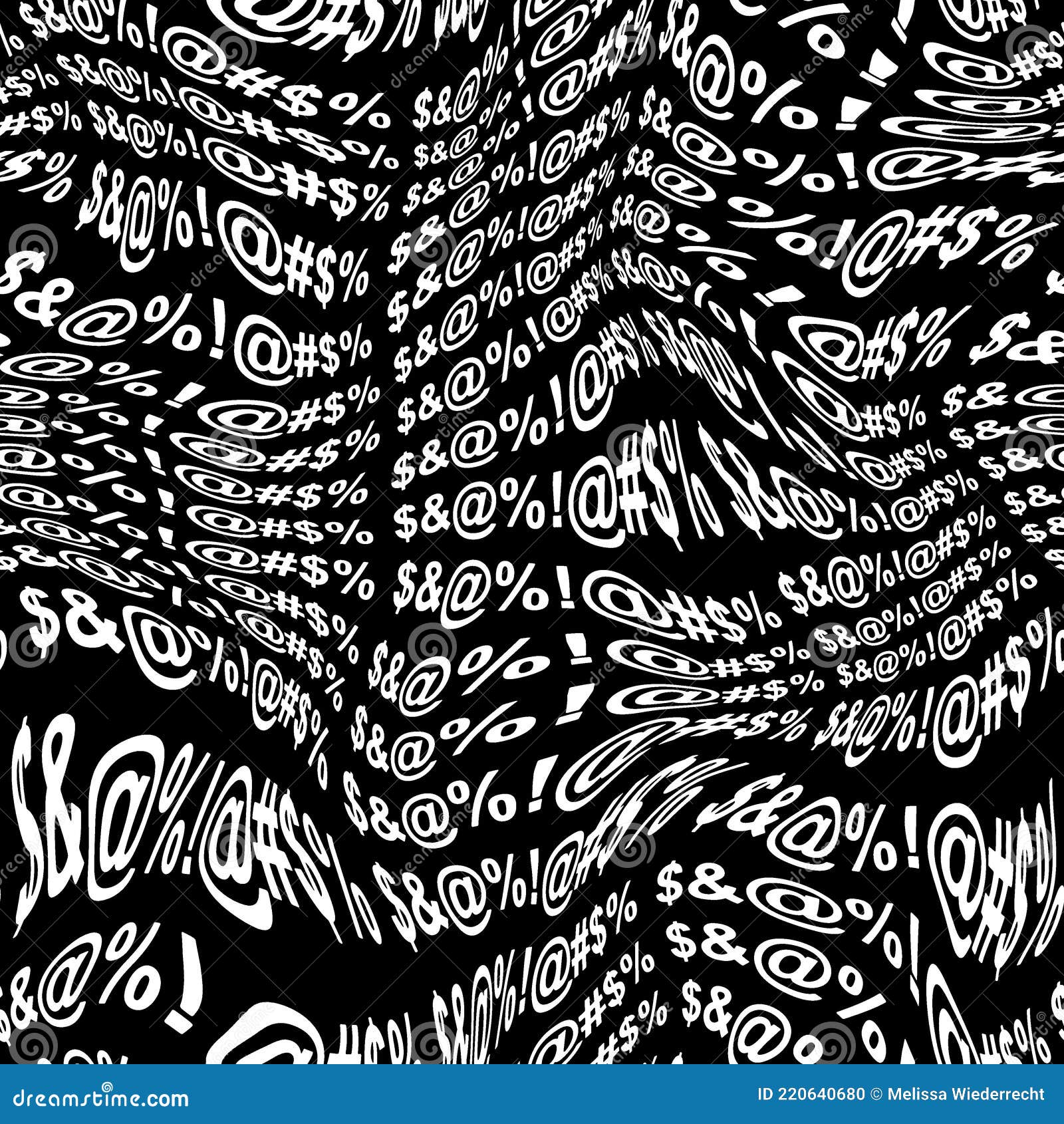 Special Character Word Warped, Distorted, Repeated, and Arranged into ...