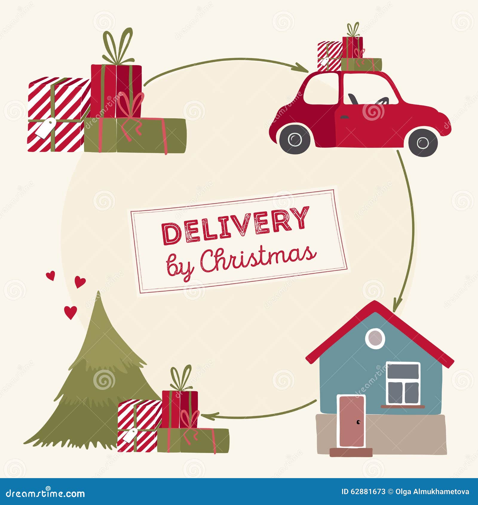 Special Christmas Delivery Vector Illustration Stock Vector ...