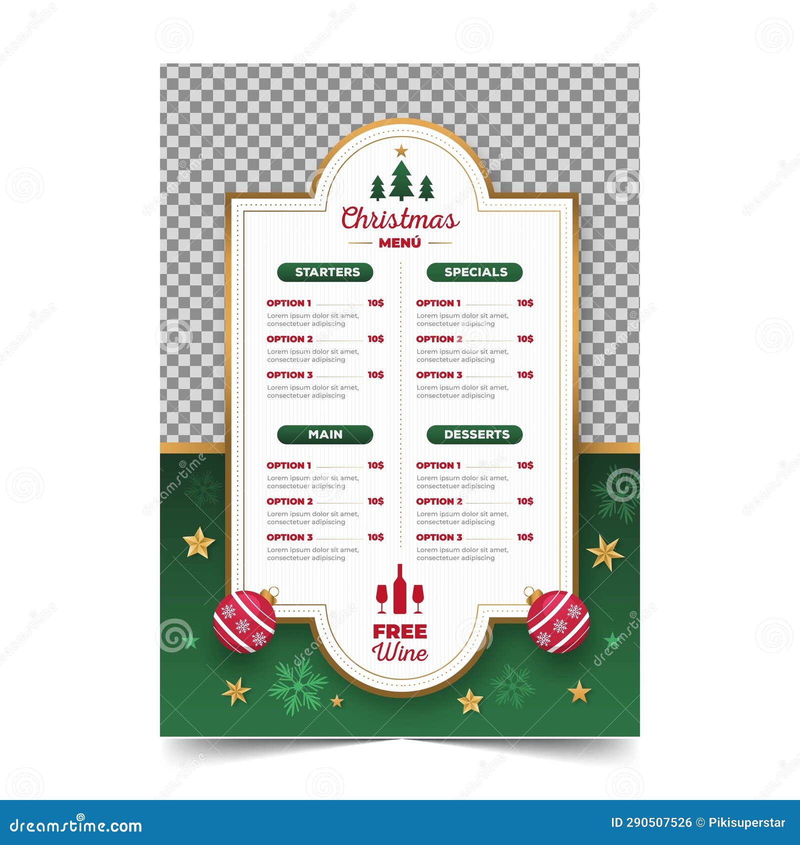 Special Christmas Festive Menu Design Template Stock Vector ...