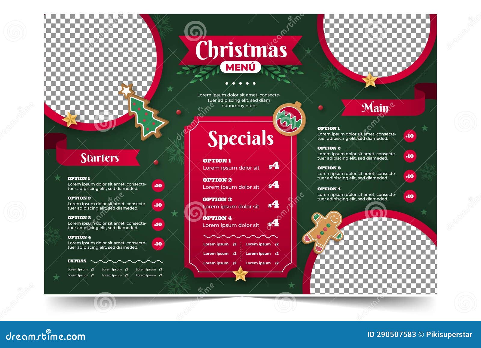 Special Christmas Festive Menu Design Template Stock Vector ...