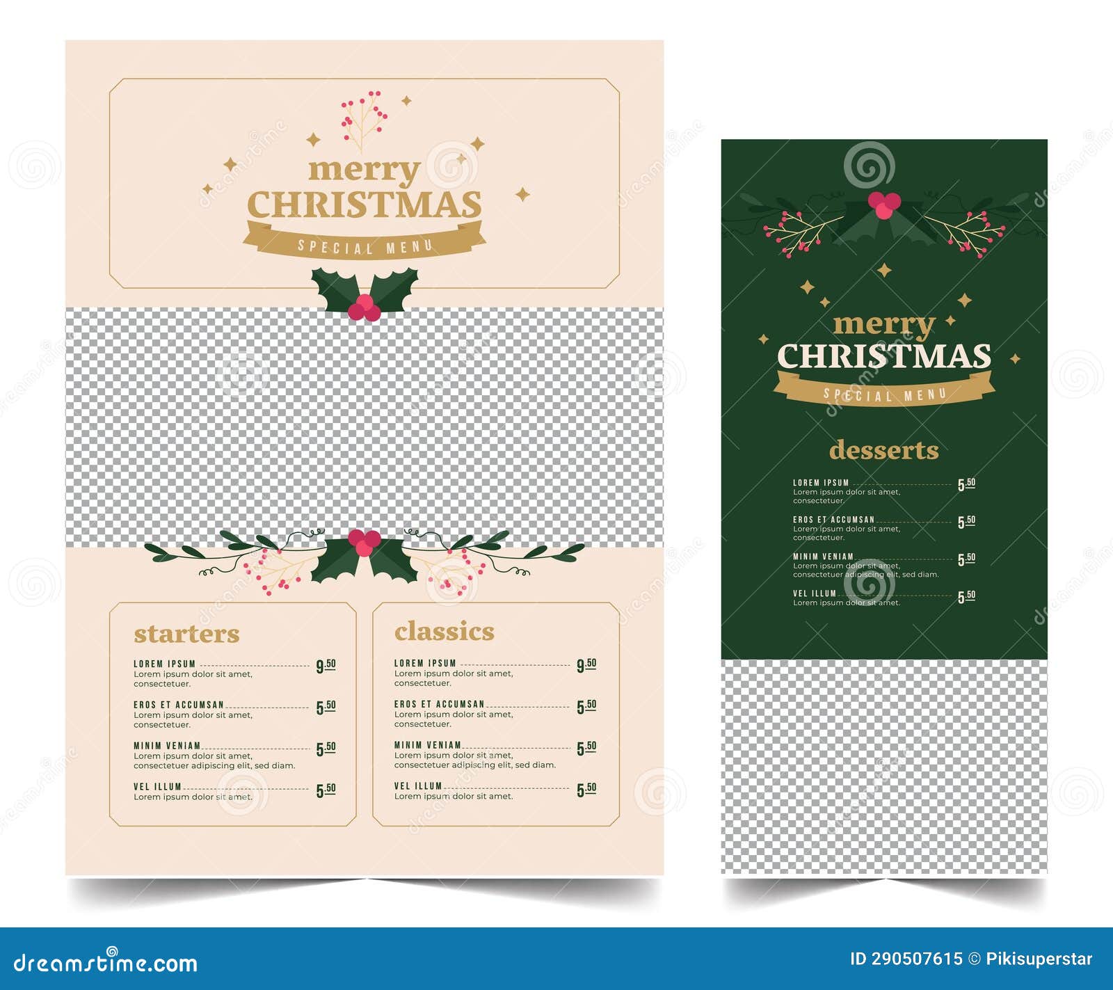 Special Christmas Festive Menu Design Template Stock Vector ...