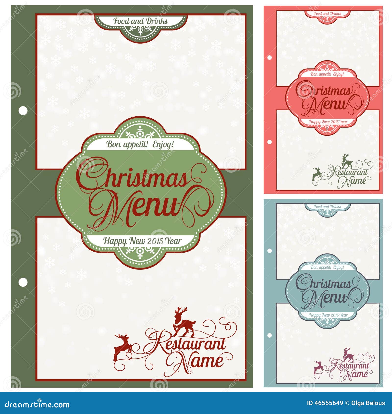 Special Christmas Festive Menu Design. Stock Vector - Illustration of ...
