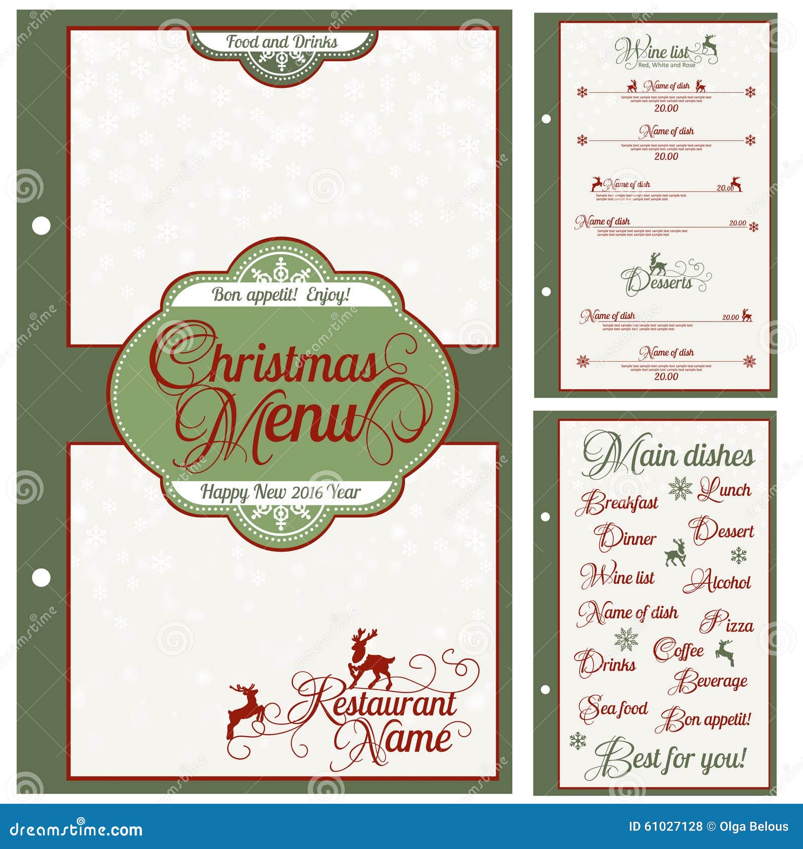 Special Christmas Festive Menu Design Stock Vector - Illustration of ...