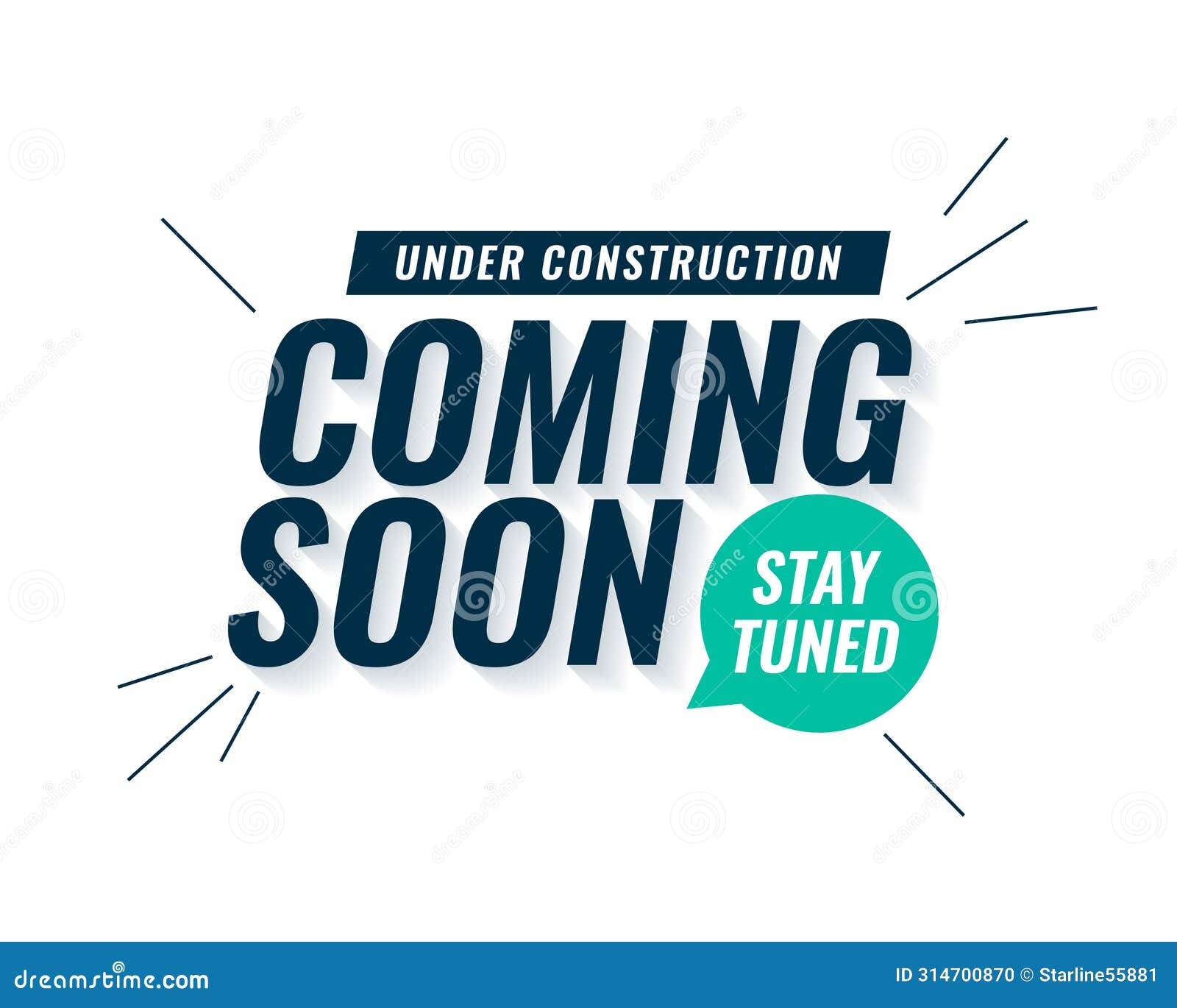 Special Coming Soon Under Construction Poster with Stay Tuned Message ...