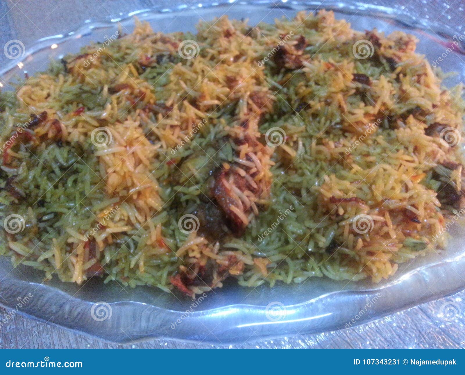 Special Cooked Rice Dish with Beef Stock Image - Image of kishmish ...