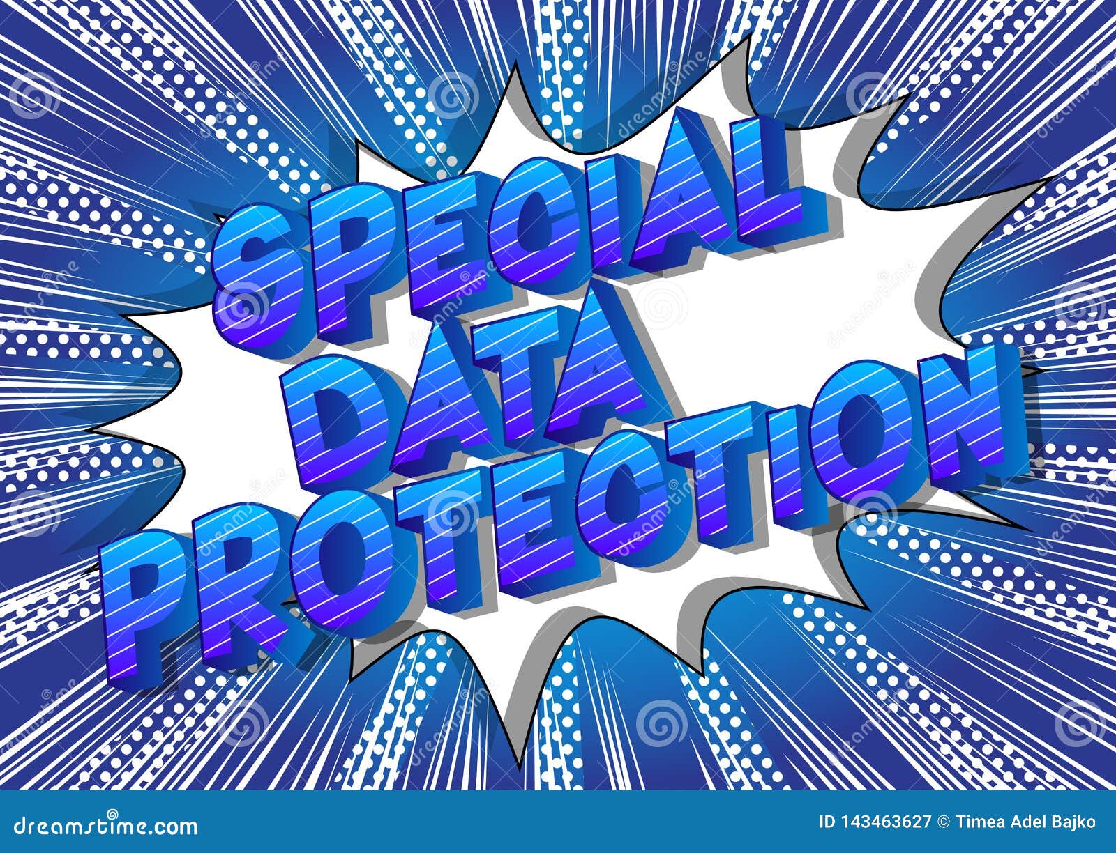 Special Data Protection - Comic Book Style Words. Stock Vector ...