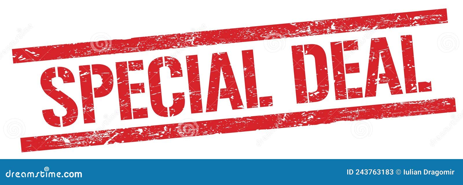 SPECIAL DEAL Text on Red Grungy Rectangle Stamp Stock Illustration ...