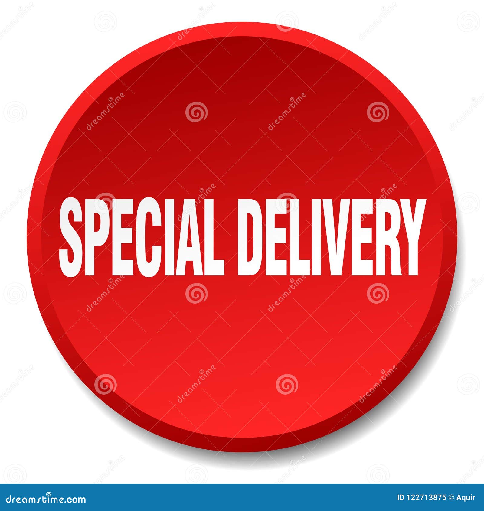 Special delivery button stock vector. Illustration of round - 122713875