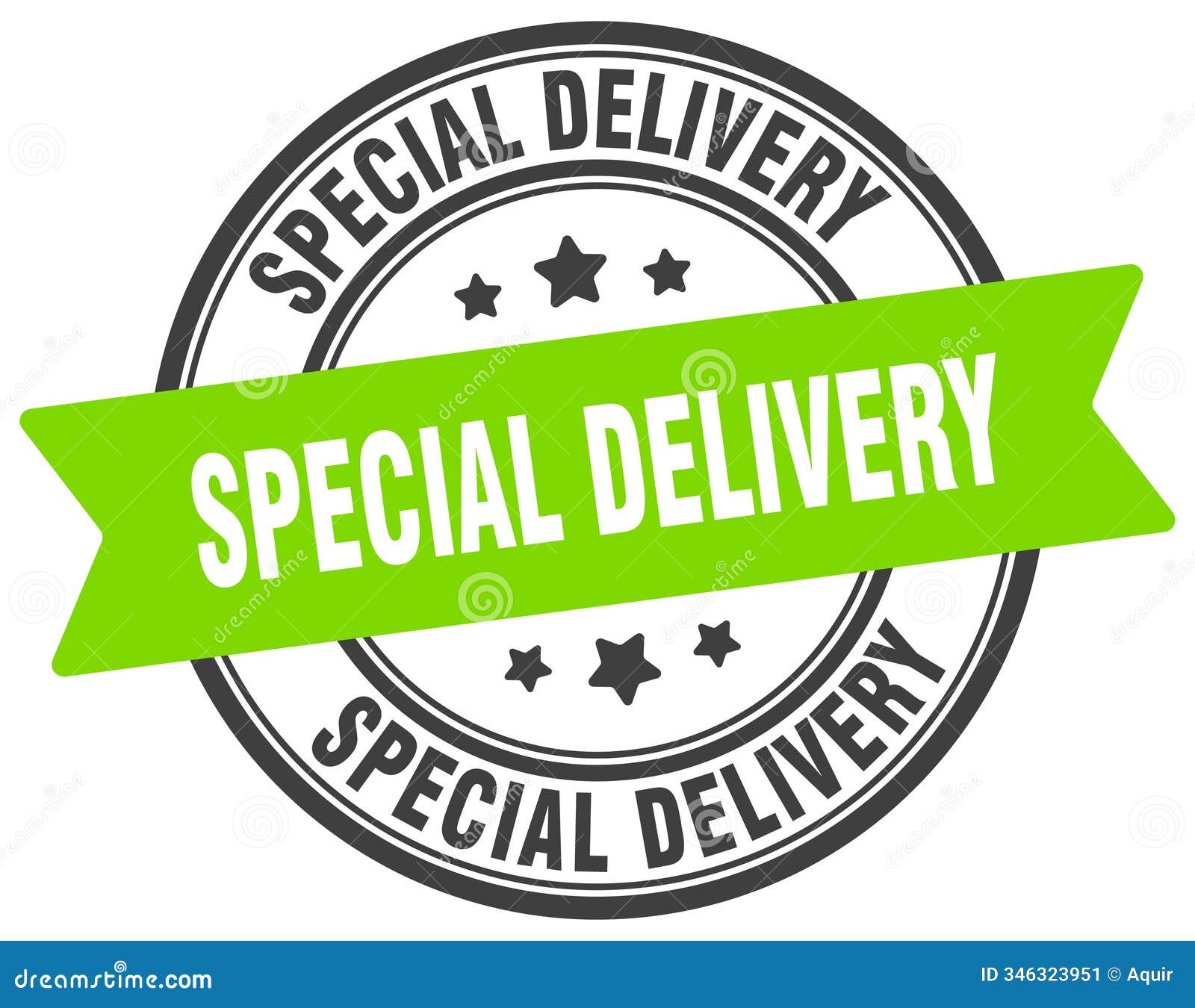 Special Delivery Stamp. Special Delivery Label on Transparent ...