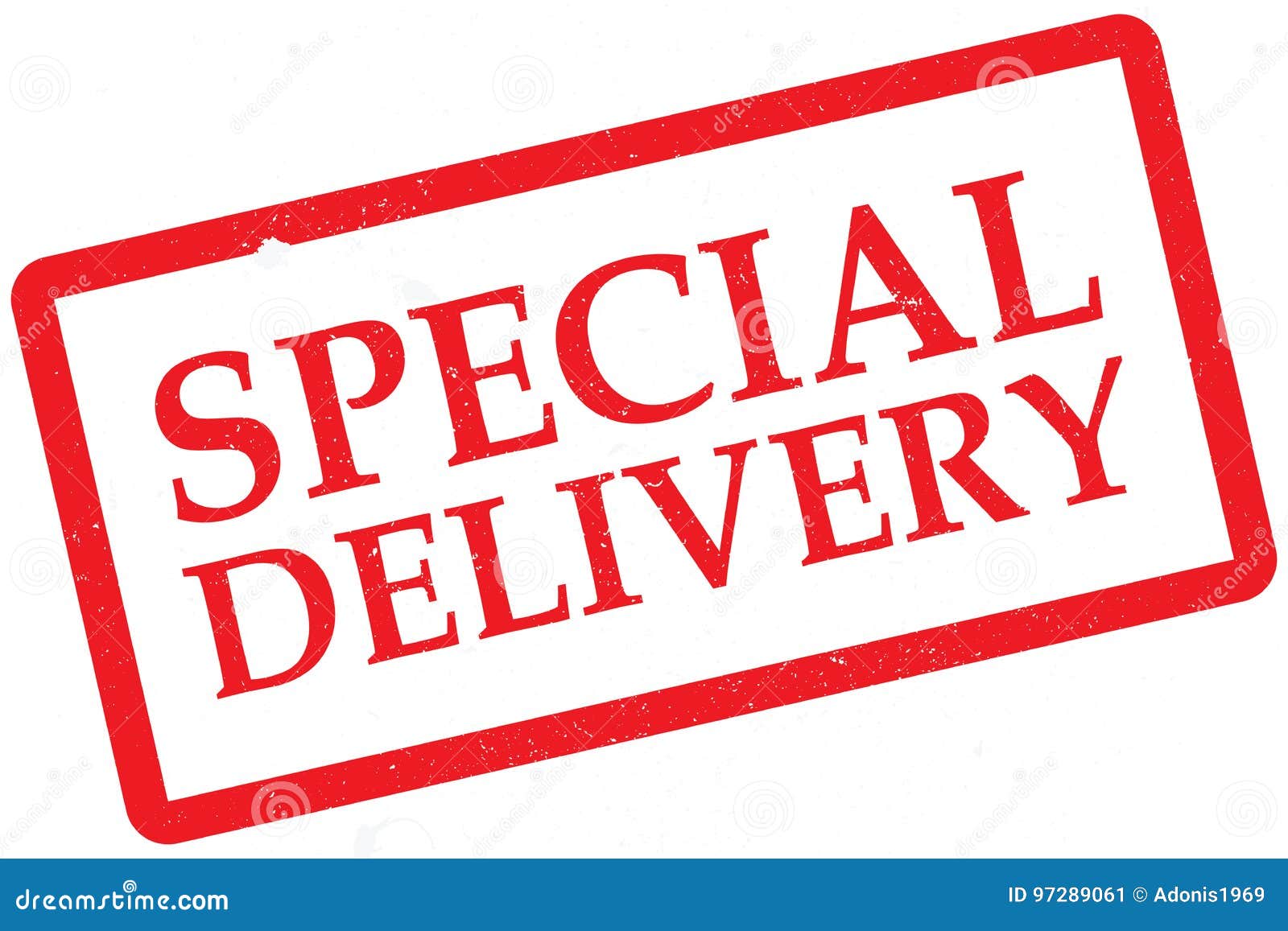 Special Delivery Stamp stock vector. Illustration of mail - 97289061