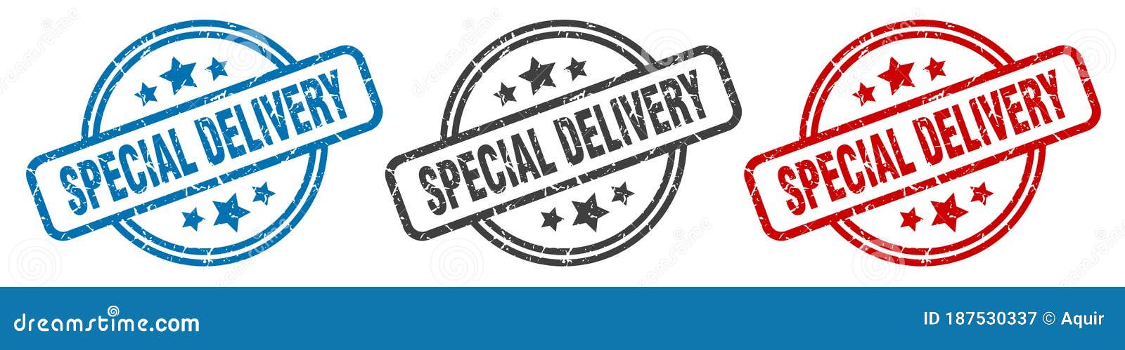 Special Delivery Stamp. Special Delivery Round Isolated Sign Stock ...