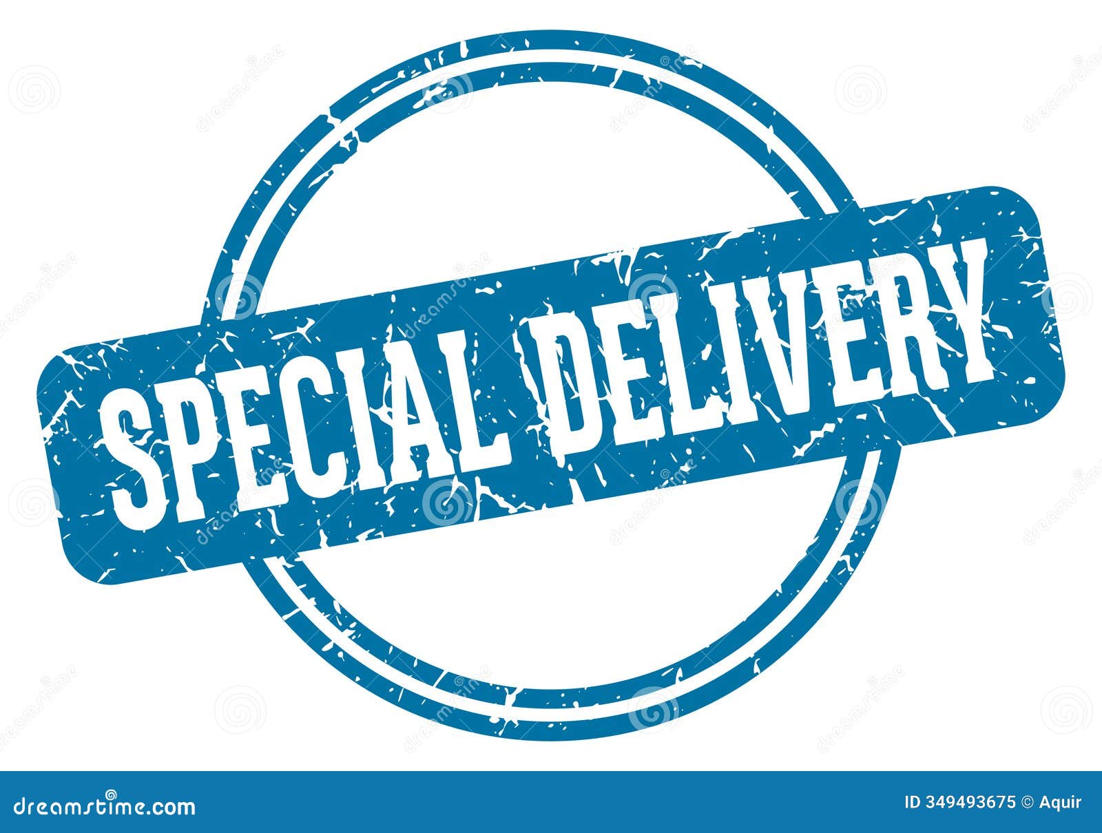Special delivery stamp stock vector. Illustration of label - 349493675
