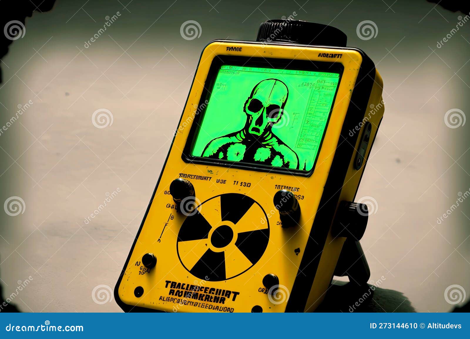 Special Device for Indicating Radiation Hazard Level Stock Illustration ...
