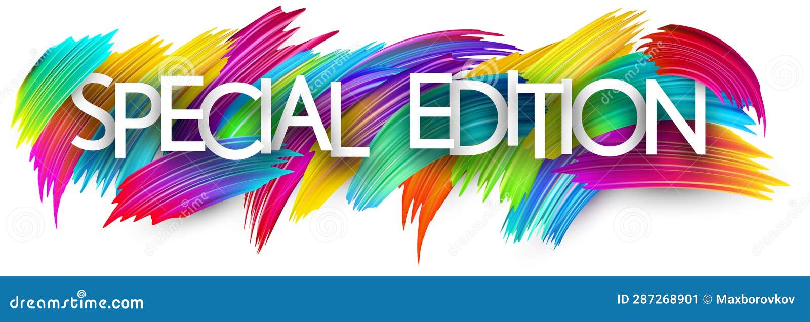 Special Edition Paper Word Sign with Colorful Spectrum Paint Brush ...