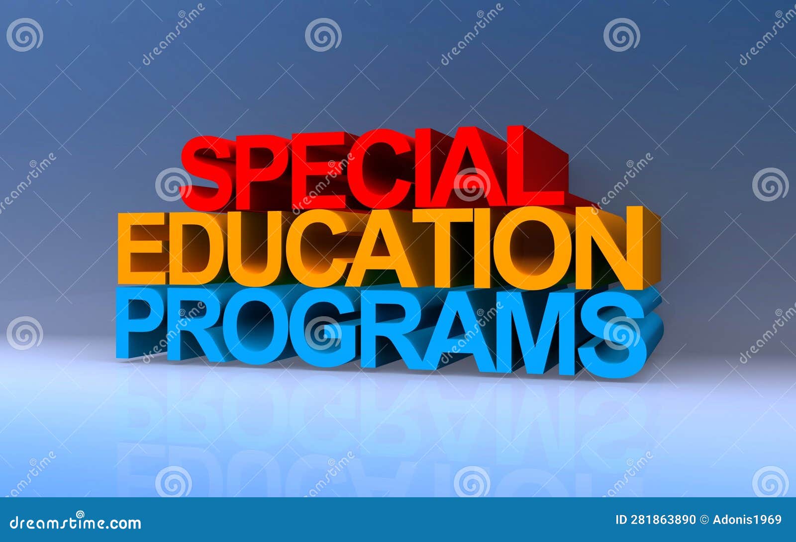 Special Education Programs on Blue Stock Illustration - Illustration of ...