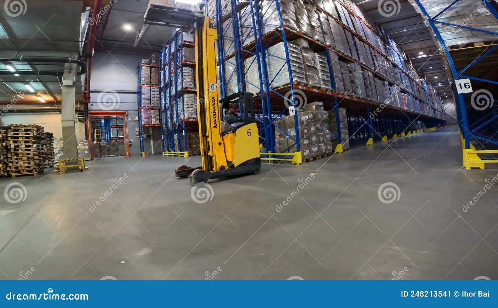 Special Equipment in the Warehouse of the Factory. Modern Loaders in a ...