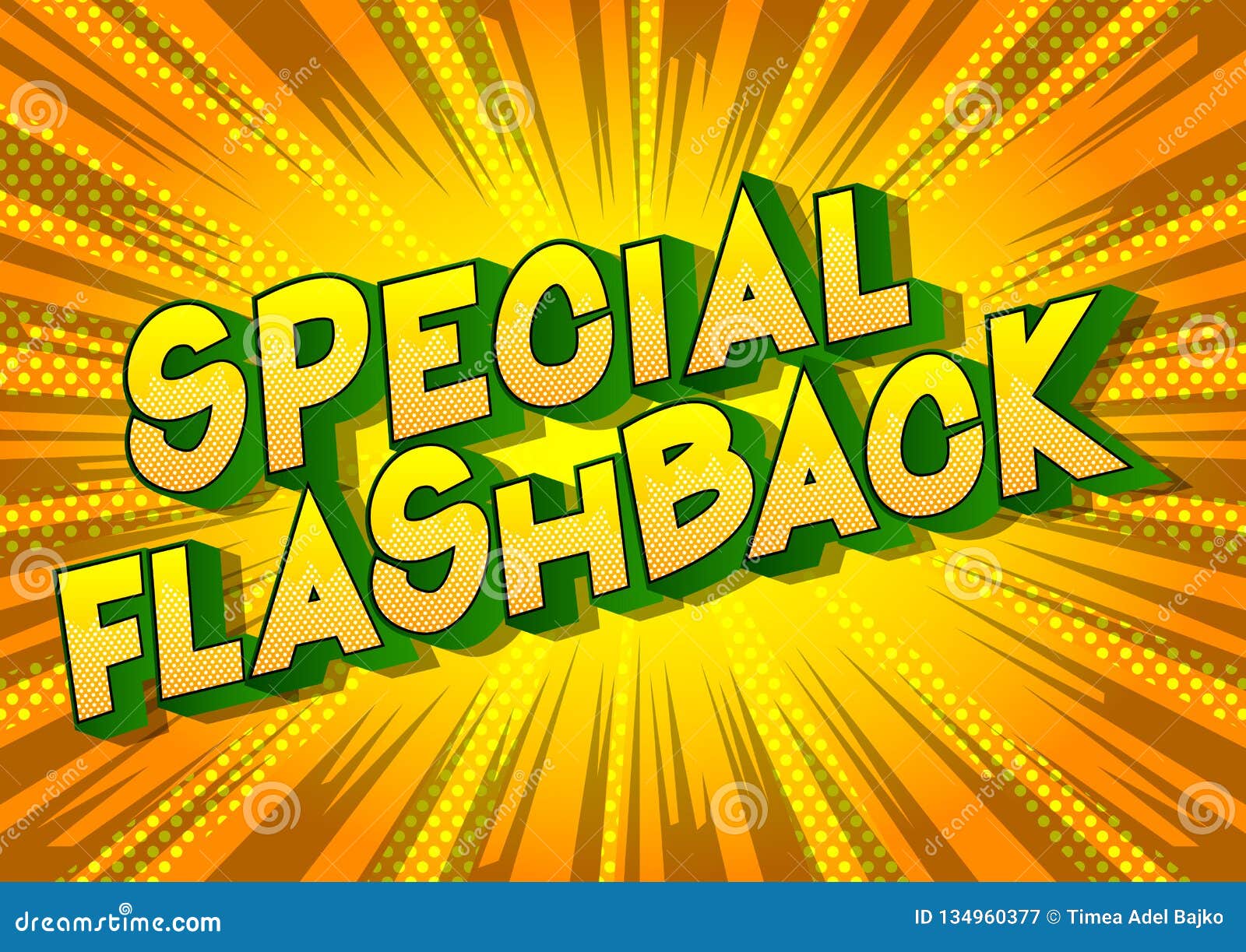 Super Flashback - Vector Illustrated Comic Book Style Words ...