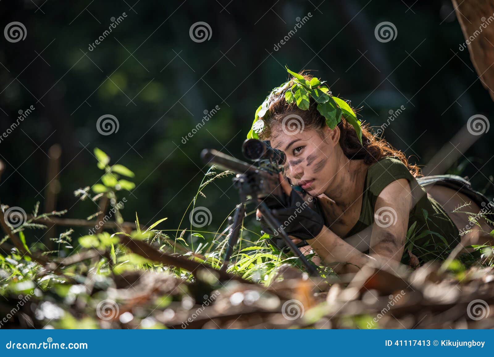 Special Force with the Gun in the Jungle Stock Image - Image of forces ...
