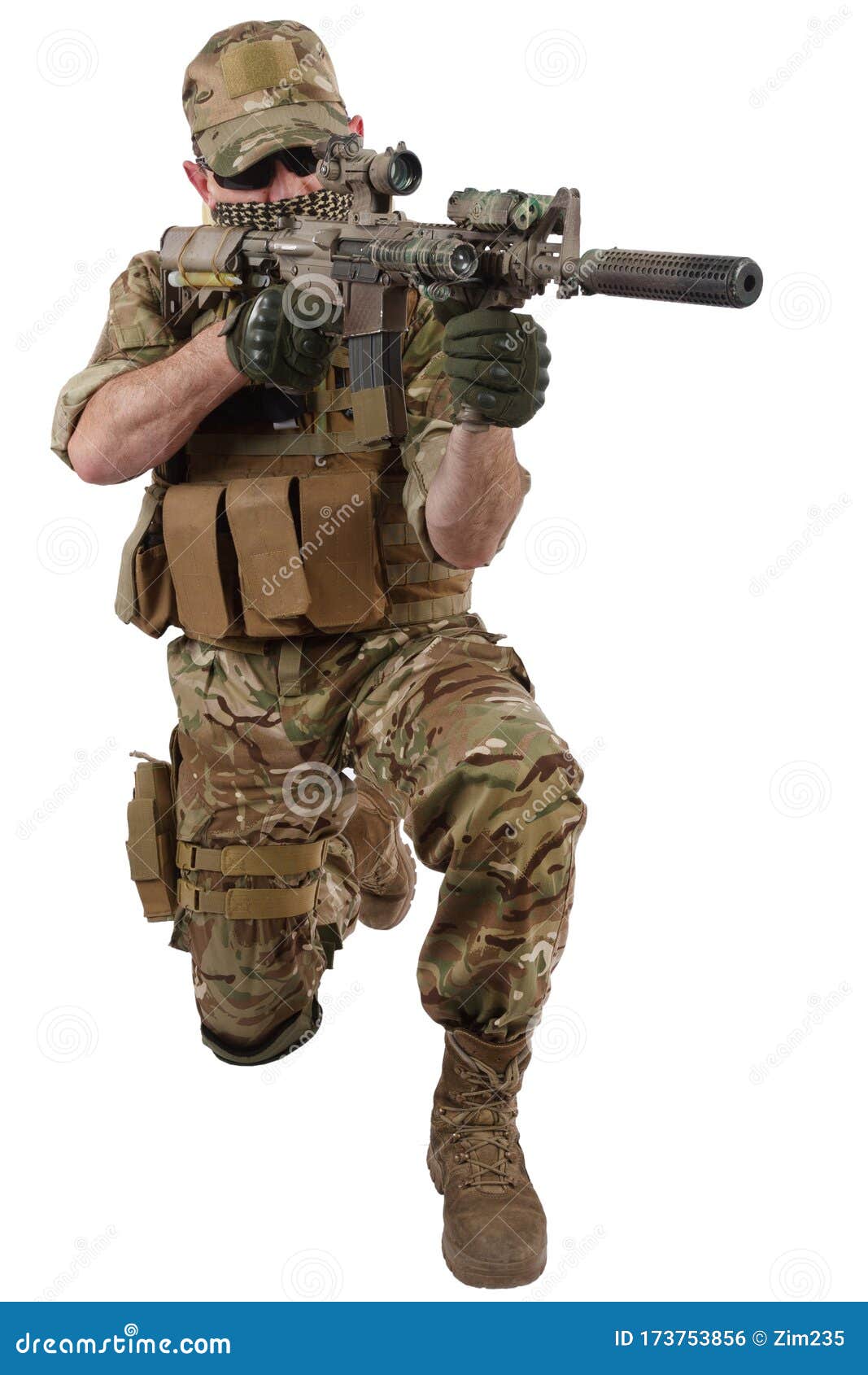 Special Force Operator with Carbine M4 Stock Photo - Image of carbine ...