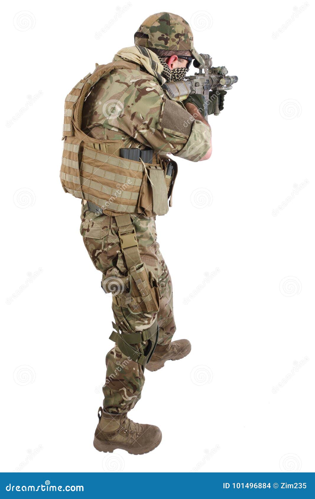 Special Forces Operator with Assault Rifle Stock Photo - Image of ...