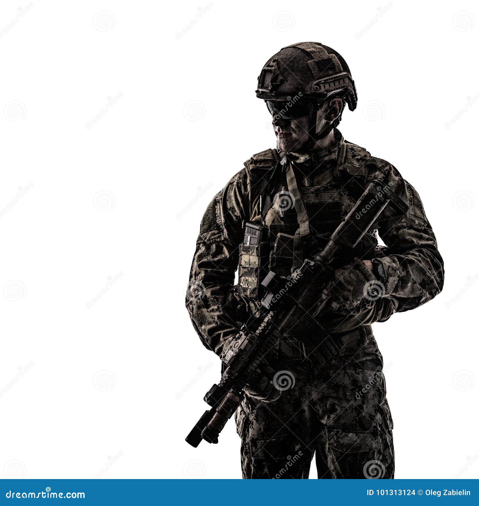 Special Forces Operator stock photo. Image of backlit - 101313124