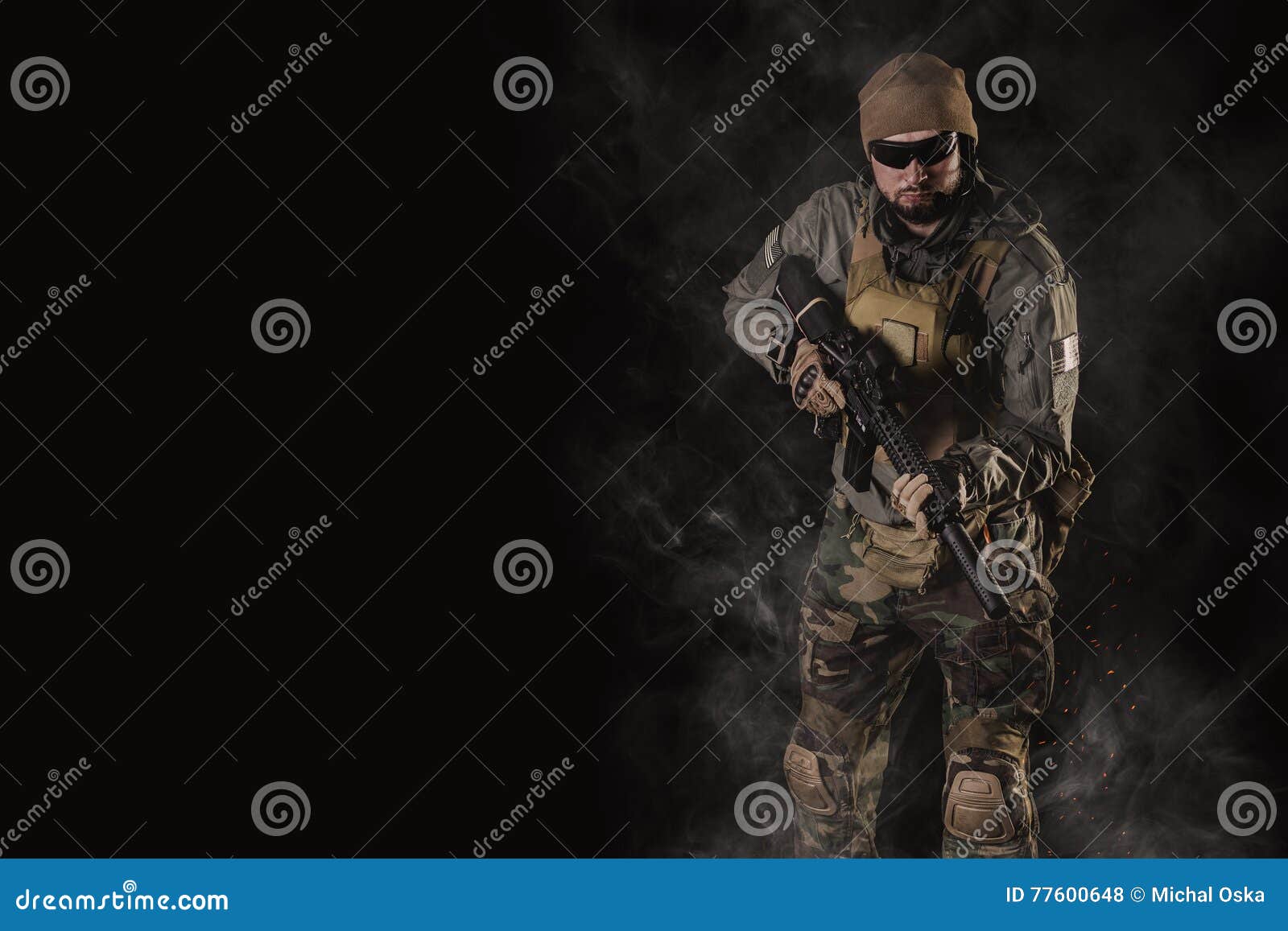 Special Forces Operator with Rifle Stock Photo - Image of activity ...