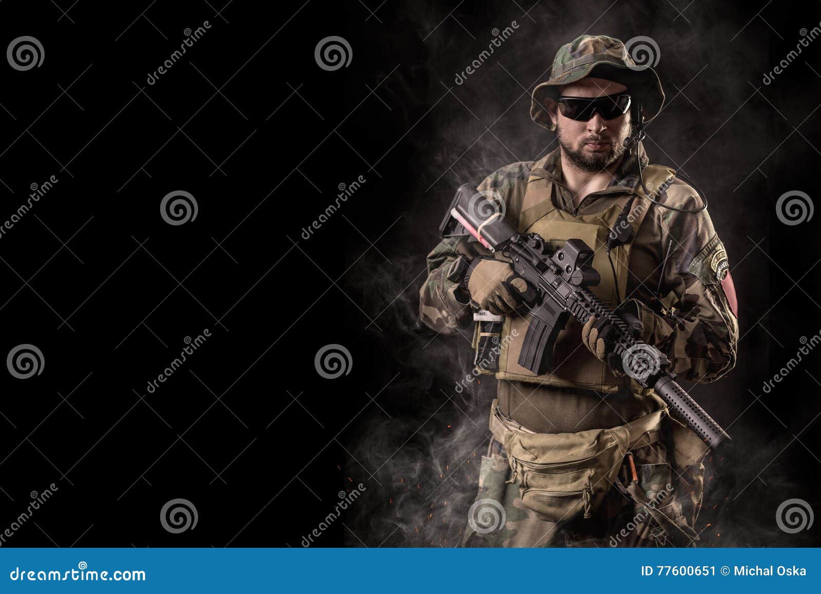 Special Forces Operator with Rifle Stock Image - Image of conflict ...