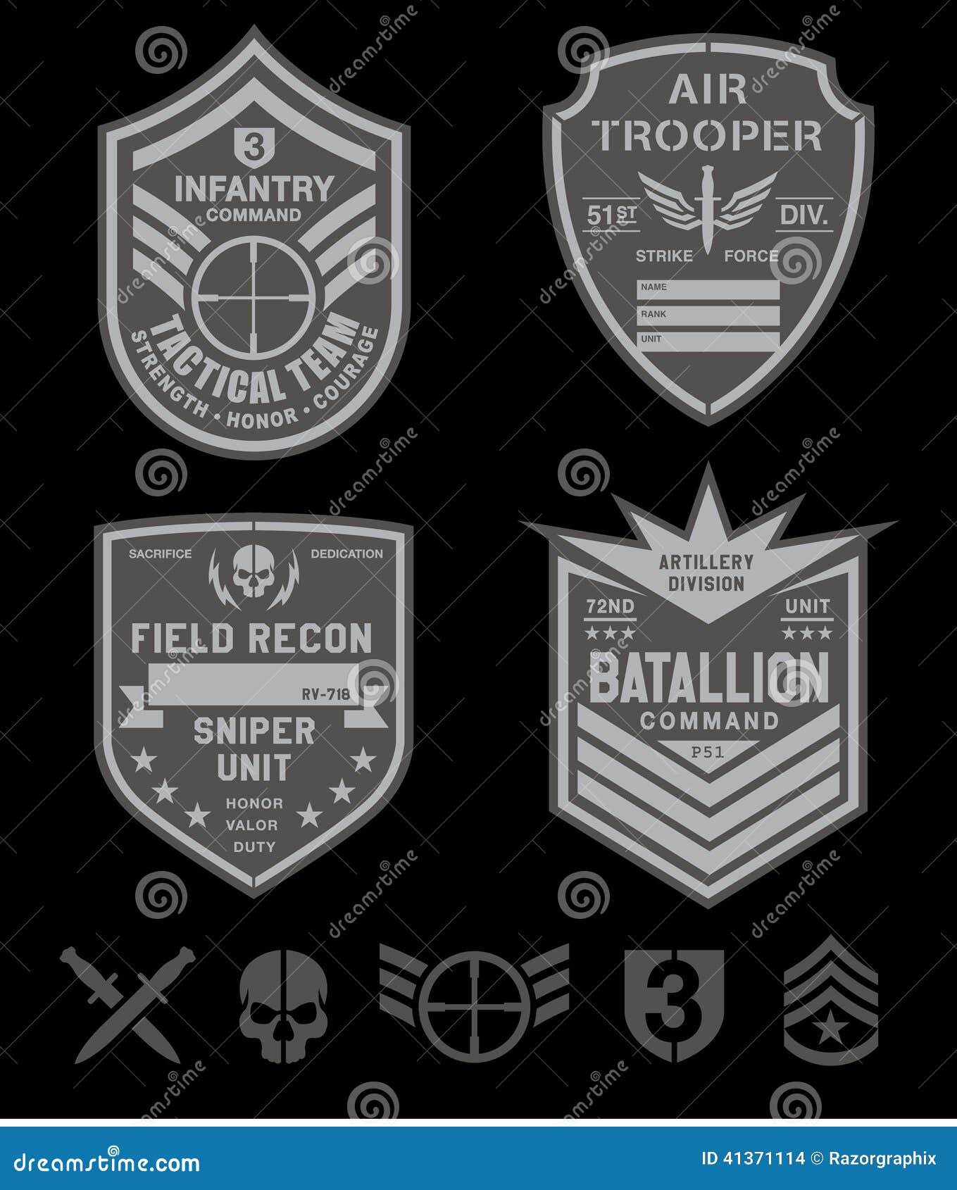 Special Forces Patch Set Vector Illustration | CartoonDealer.com #41371114