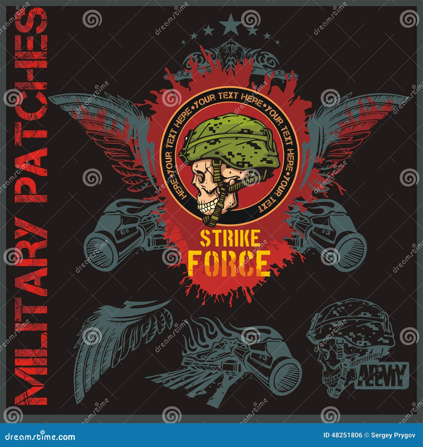 Special Forces Patch Set - Stock Vector. Stock Vector - Illustration of ...