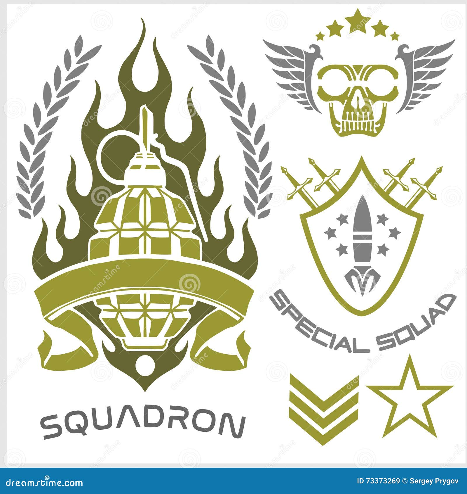 Special Forces. Crossed Assault Rifles Ak-47 With Winged Soldier Skull ...