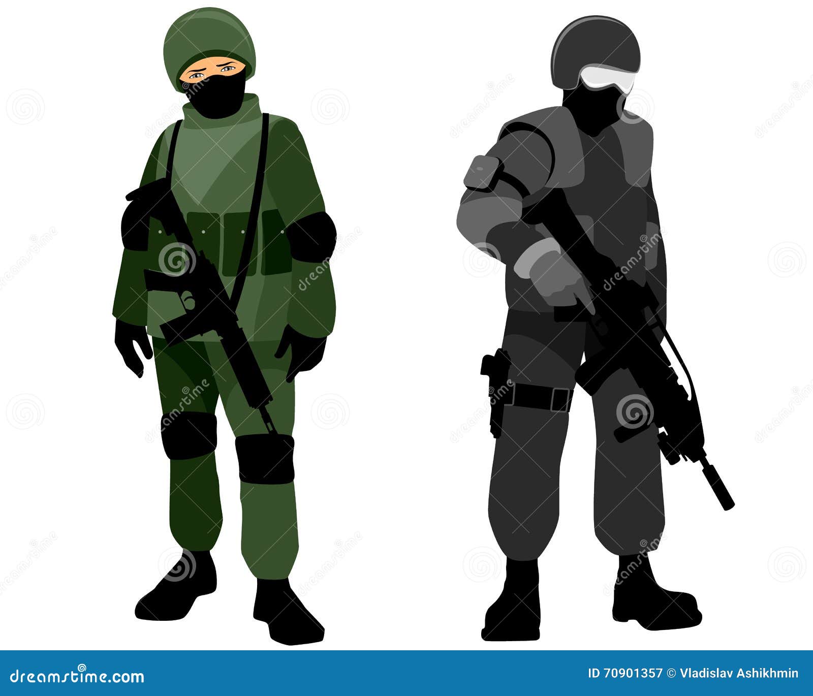 Special forces soldiers stock vector. Illustration of vest - 70901357