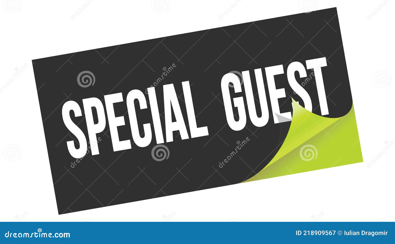 SPECIAL GUEST Text on Black Green Sticker Stamp Stock Illustration ...