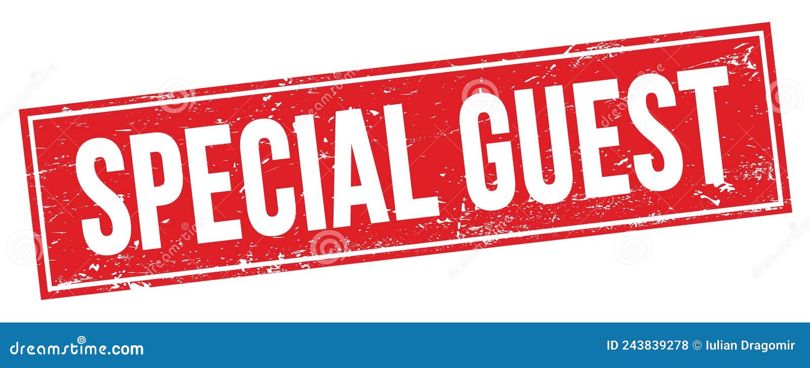 SPECIAL GUEST Text on Red Grungy Rectangle Stamp Stock Illustration ...