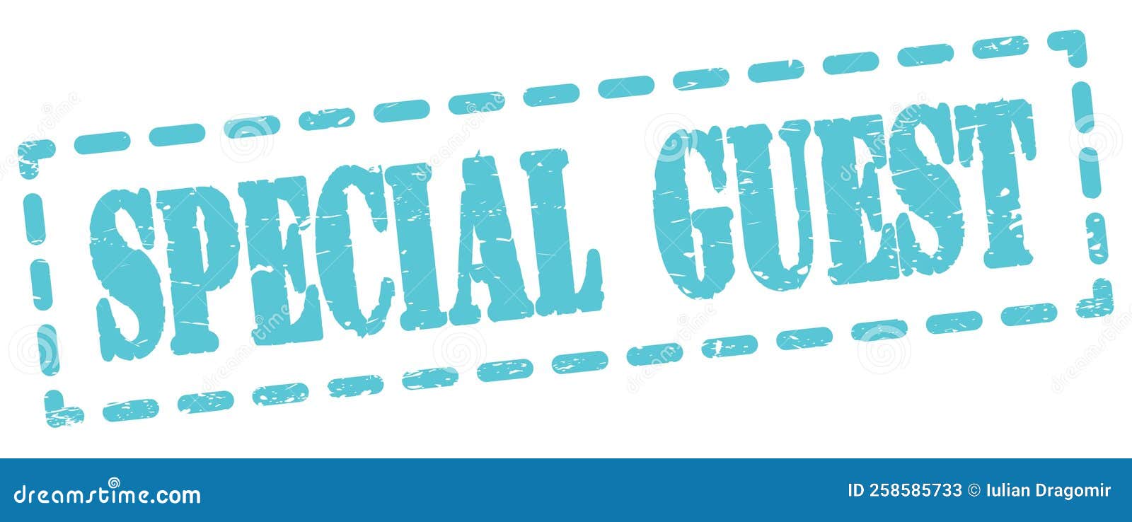 SPECIAL GUEST Text Written on Blue Stamp Sign Stock Illustration ...