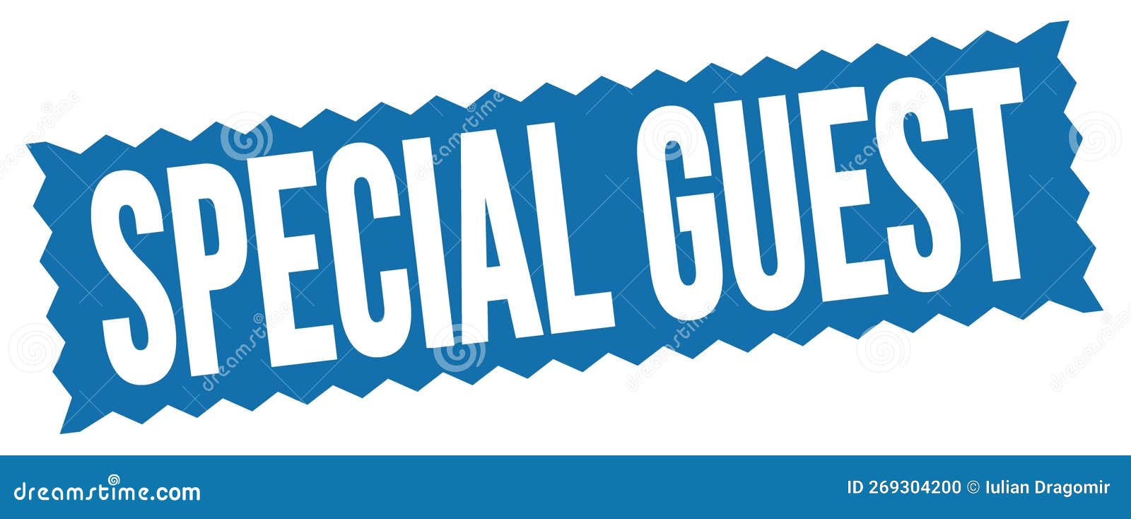 SPECIAL GUEST Text Written on Blue Stamp Sign Stock Illustration ...