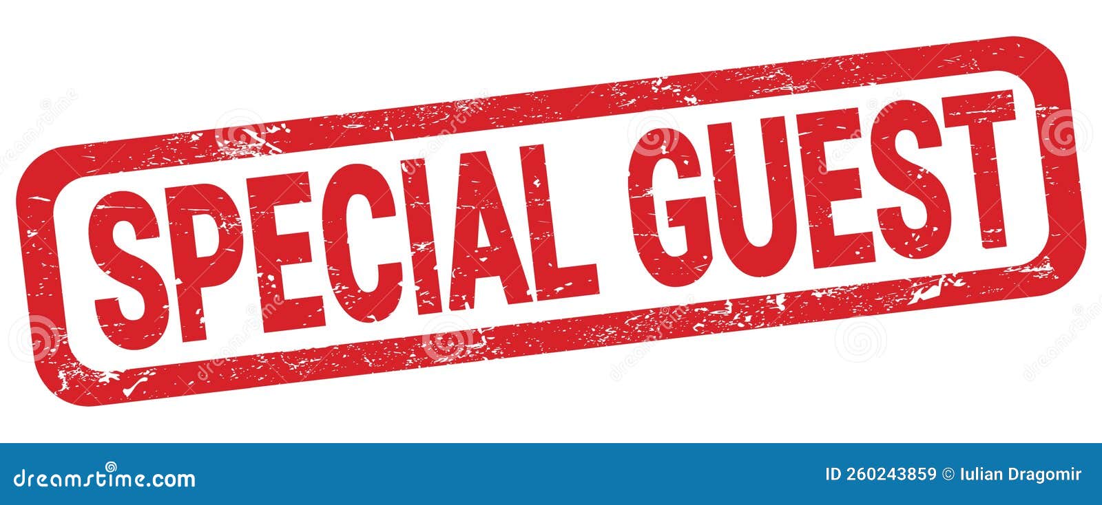 SPECIAL GUEST Text Written on Red Rectangle Stamp Stock Illustration ...