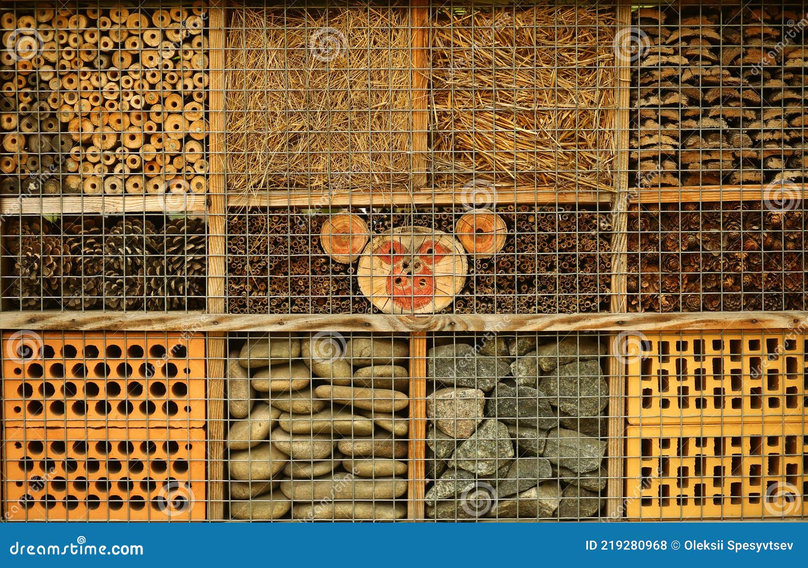 Special House for Garden Insects, Built of Natural Materials Stock ...