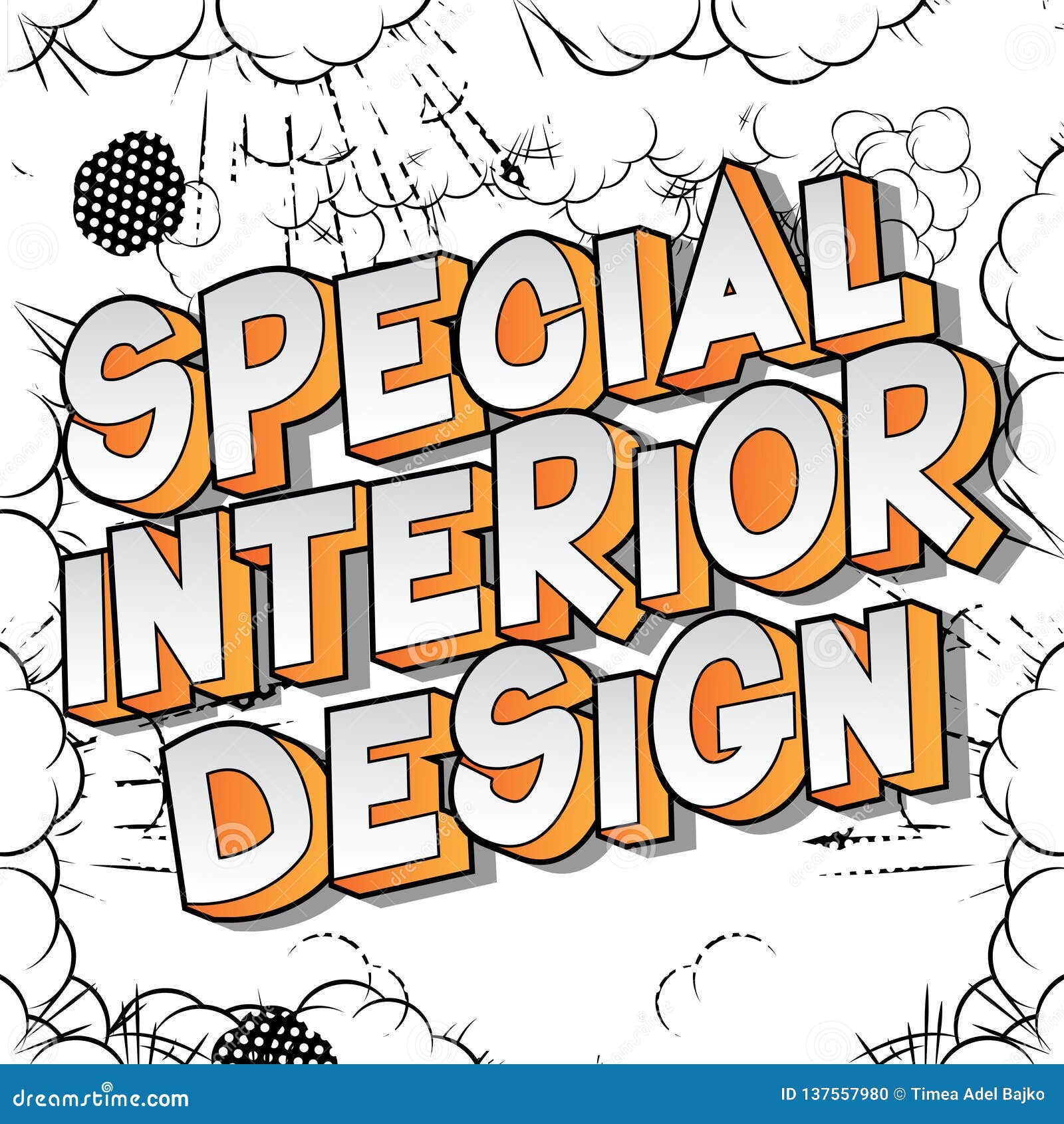 Special Interior Design - Comic Book Style Words. Stock Vector ...