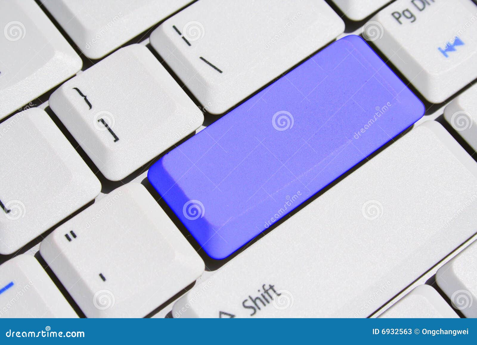 Special Keyboard â€“ Blue Blank Enter Key Stock Image - Image of blank ...