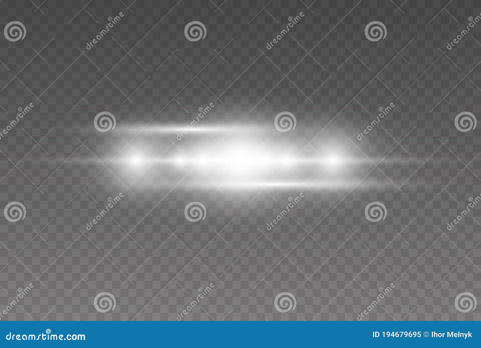 Glares Lines Effect. Horizontal Optical Lens Flare Light, Night ...